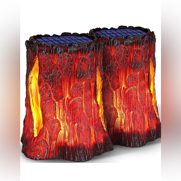 tom care | Accents | Tomcare Solar Lights Outdoor Flickering Flame ...